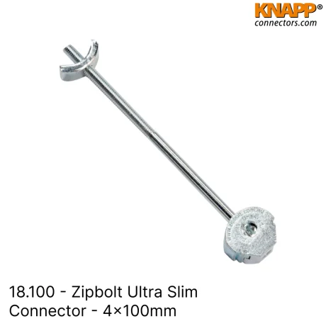 Zipbolt 18.100 Ultra Slim Connector | 10mm Thin Worktop Fastener